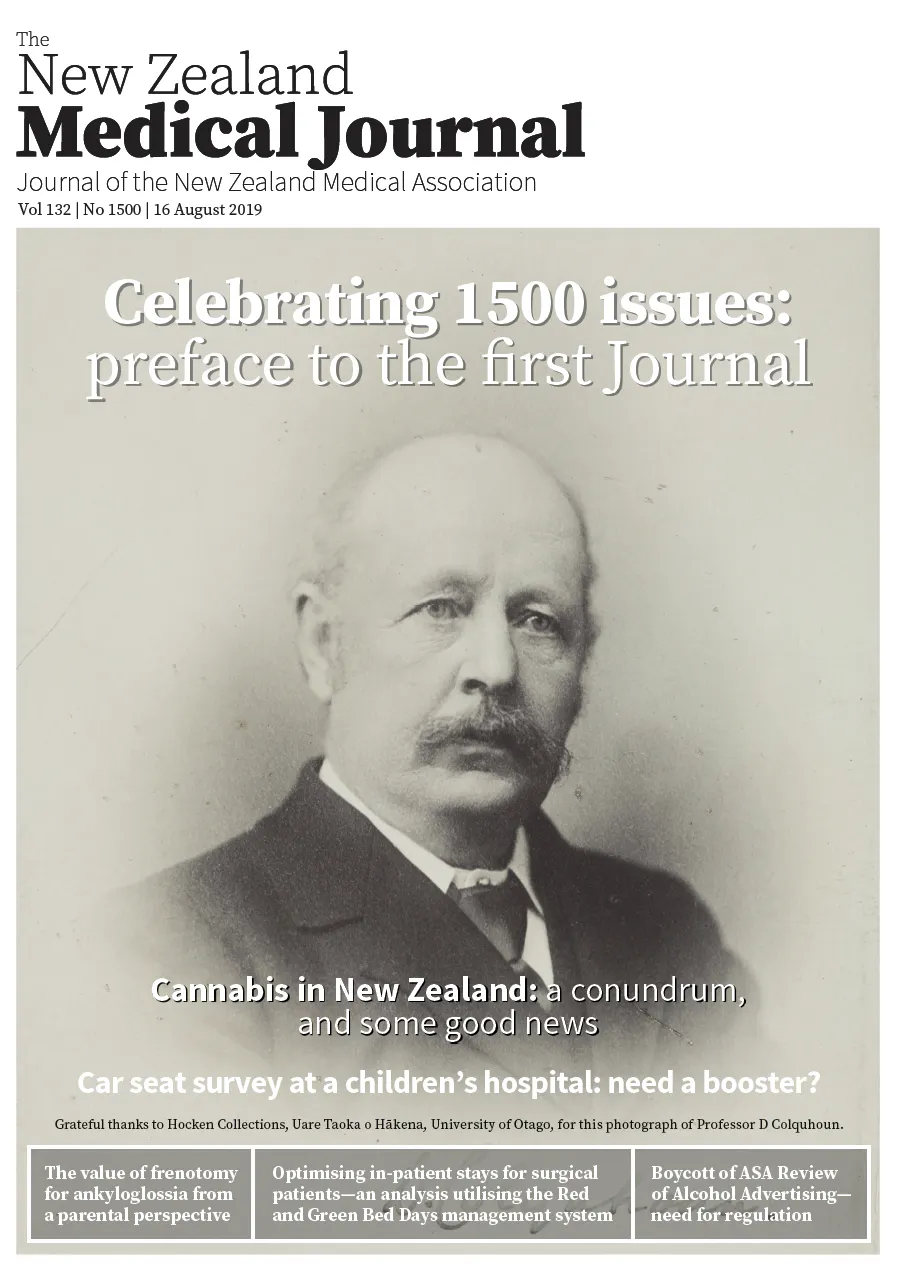 Vol. 132 No. 1500 - The New Zealand Medical Journal