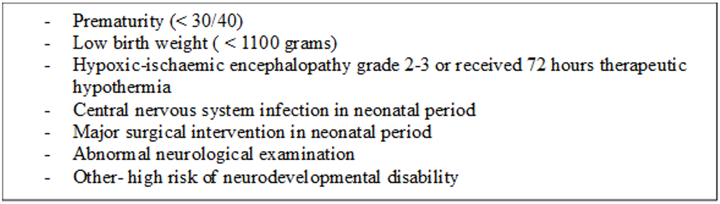 Early identification of infants at risk of cerebral palsy: developing ...