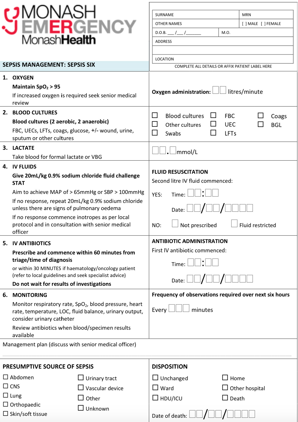 Evaluating the implementation and outcomes of a sepsis pathway in the ...